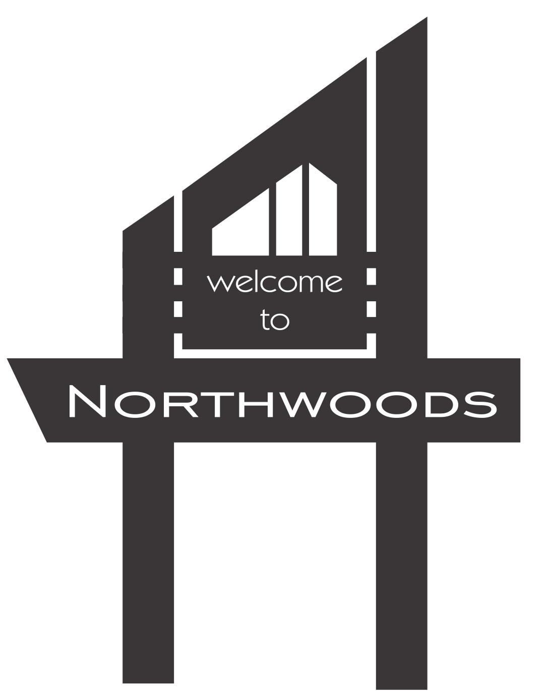 Northwoods Sign BW NANA Logo – NANA – The Northwoods Area Neighborhood ...